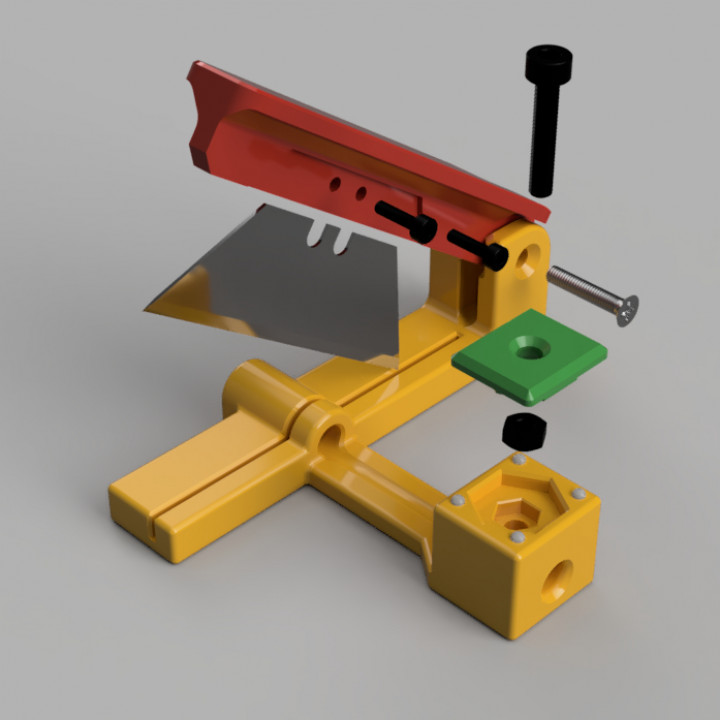 3D Printable Cantilever PTFE Tubing Cutter by Daniel Weith