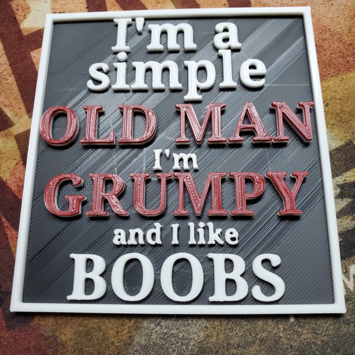 3D Printable Simple old man. by Brett Bragg