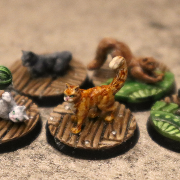 3D Printable House Cats - Presupported - 5 Poses by The Printing Goes ...