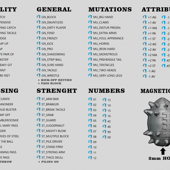3D Printable Skill Ring 32mm Blood Bowl by MGpix