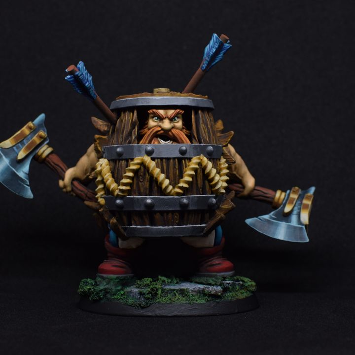 3D Print of Klaus The Barrel [PRE-SUPPORTED] Dwarf Fighter by ...