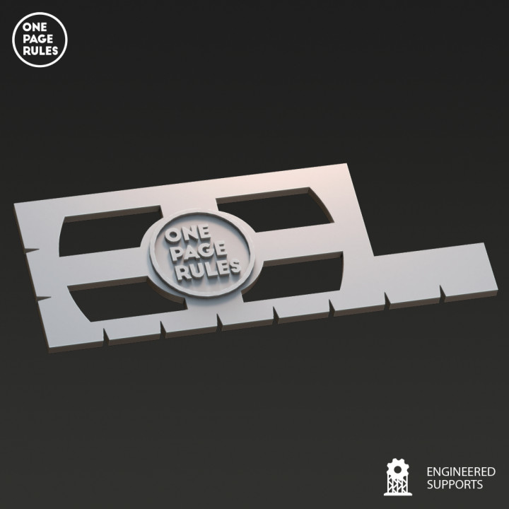 3D Printable OPR Play Tokens & Ruler by One Page Rules