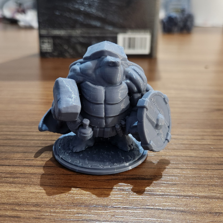 3D Print of Tortle Cleric Miniature - Pre-Supported by Kabaltah