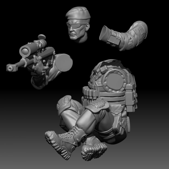 3D Printable Sniper 01 by Sergeant Hammer