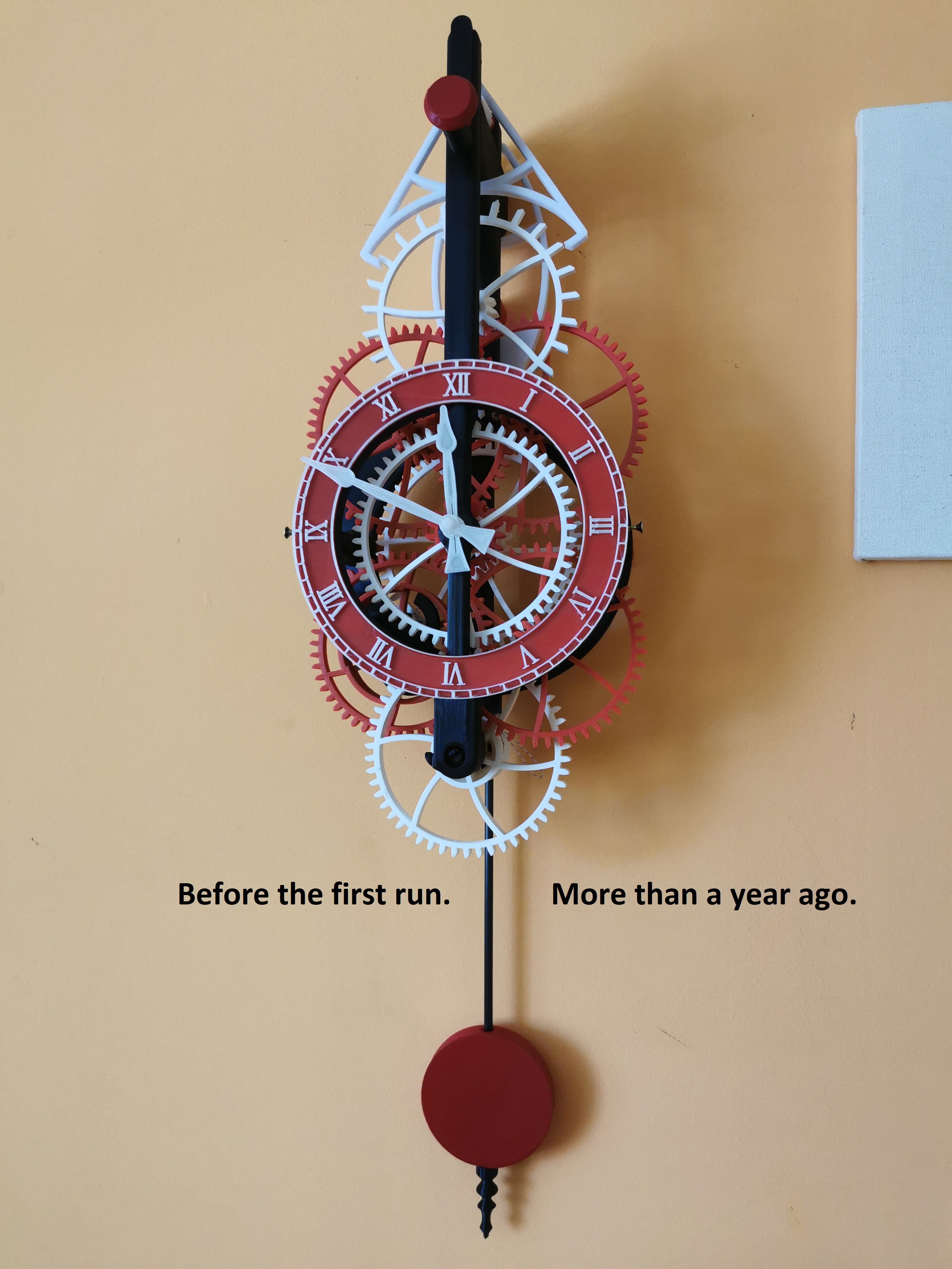 3D Printable Large Pendulum Wall Clock by Steve Peterson