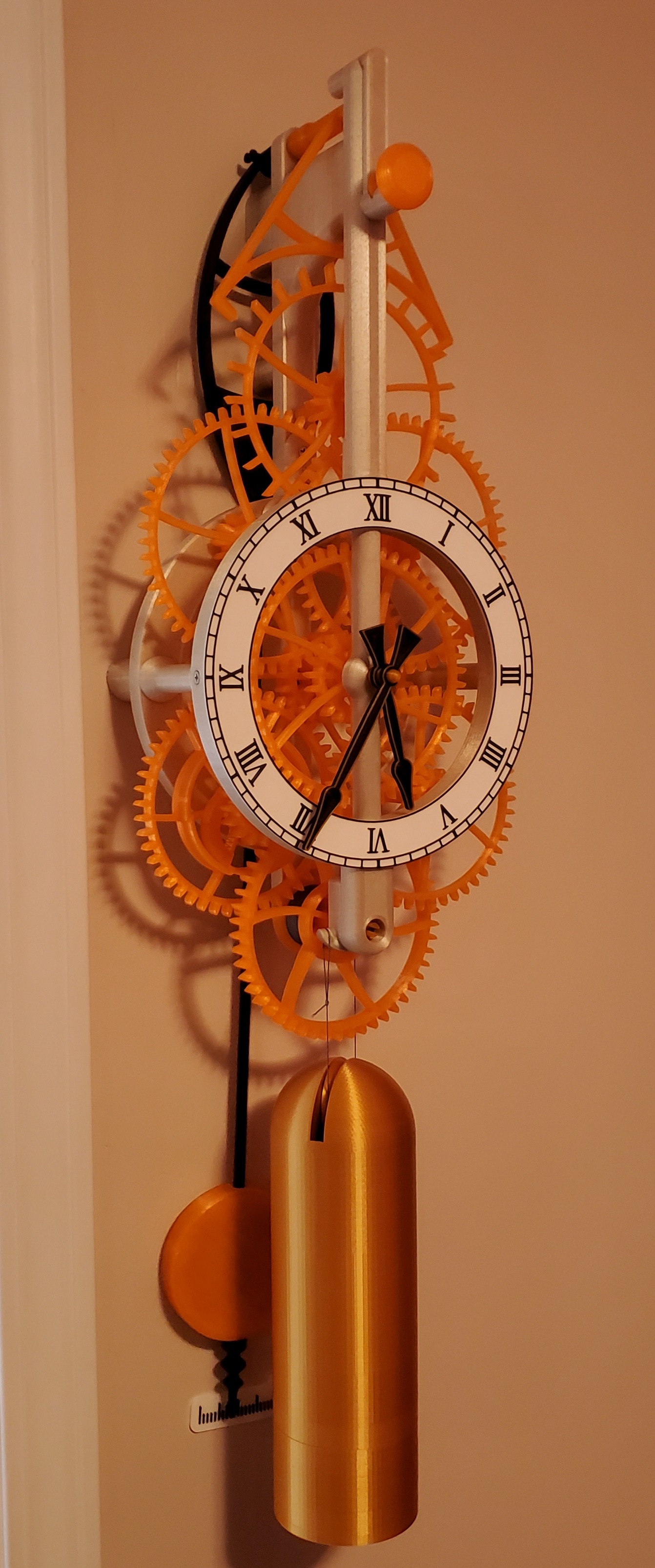 3D Printable Large Pendulum Wall Clock by Steve Peterson