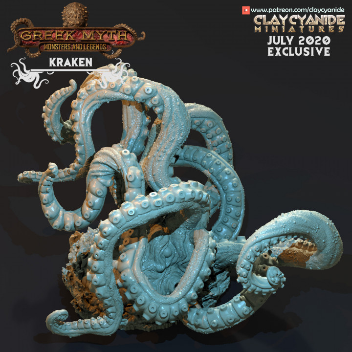 3D Printable Kraken by Clay Cyanide Miniatures