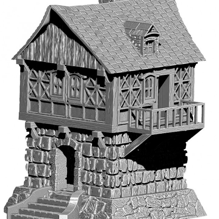 3D Printable Medieval buildings SET (STL Files) by 3D-Printfiles