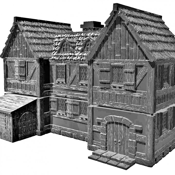 3D Printable Medieval buildings SET (STL Files) by 3D-Printfiles