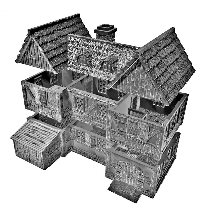 3D Printable Medieval buildings SET (STL Files) by 3D-Printfiles
