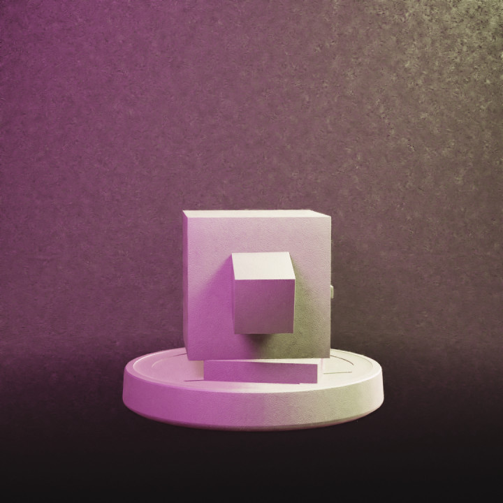 3D Printable Block Kirby Amiibo by jack