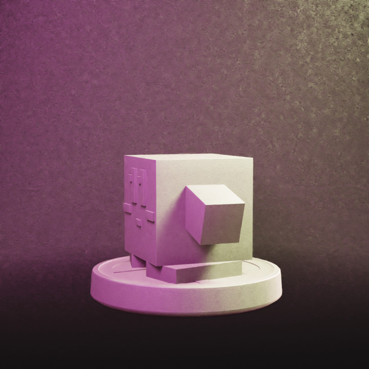 3D Printable Block Kirby Amiibo by jack