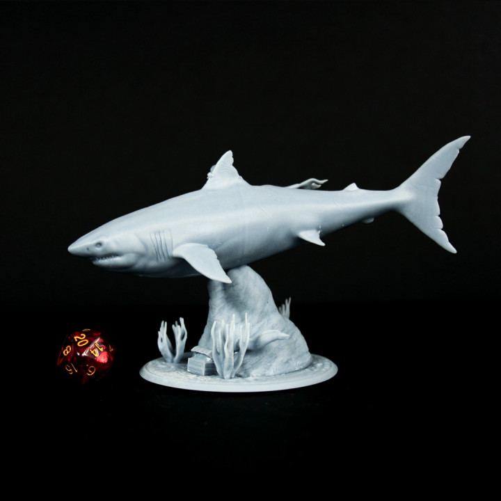 3D Printable WhiteShark and Merfolk by clynche art