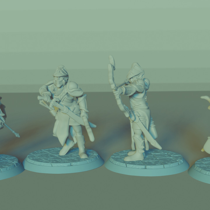 3D Printable Elven Archers Set, 4 Miniatures, Dungeons&Dragons !FREE ...