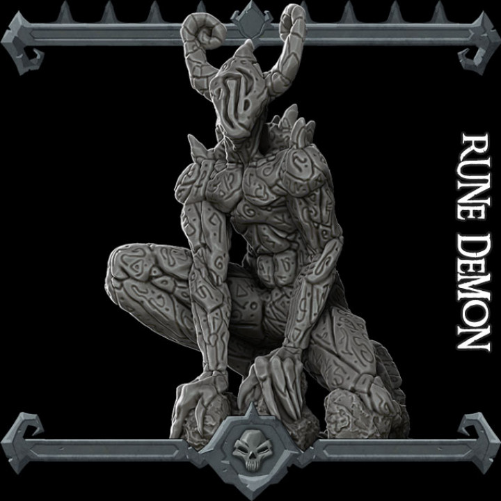 3D Printable Rune Demon by RocketPigGames