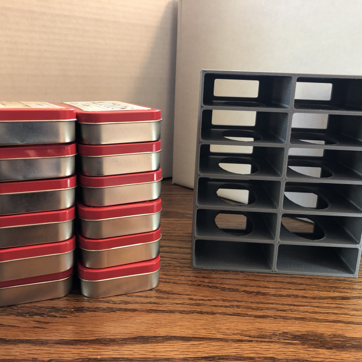 3D Printable Altoids Tin Filing Cabinet by John George