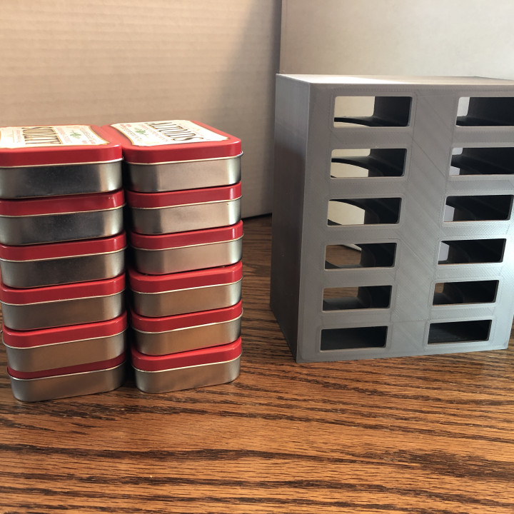 3D Printable Altoids Tin Filing Cabinet by John George