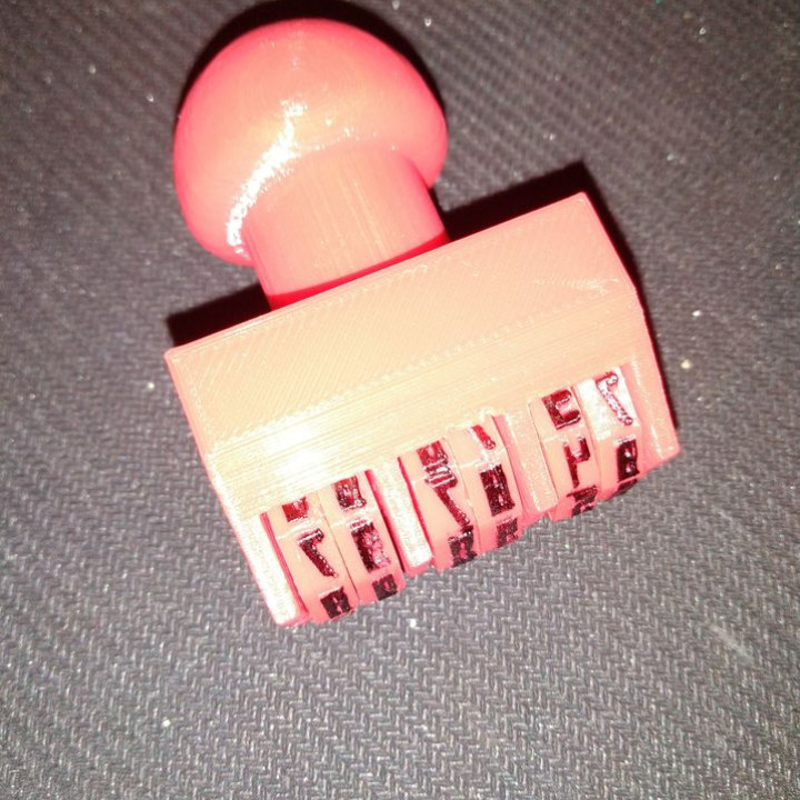 3D Printable tampon dateur by Yaya Hauguel