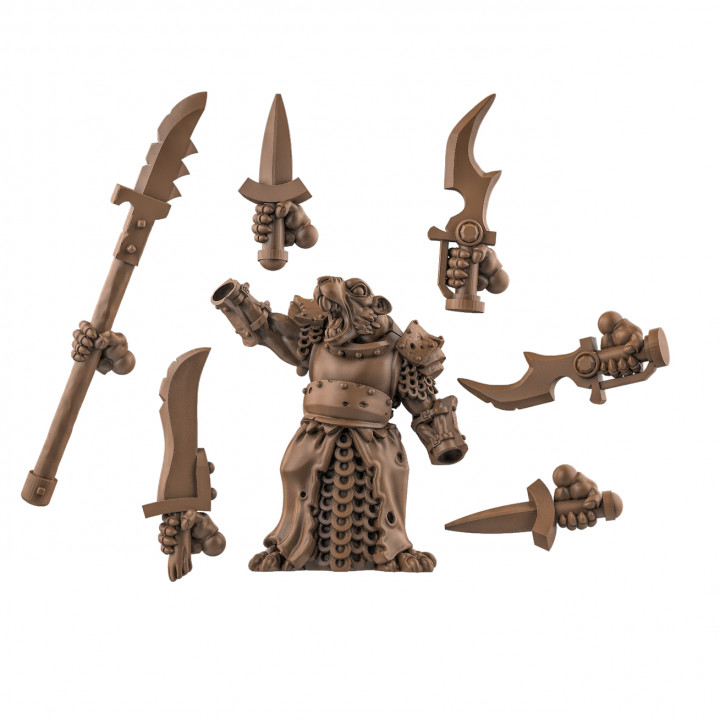 3D Printable Rat Folk Leaders (Weapon Options) by Duncan Shadow