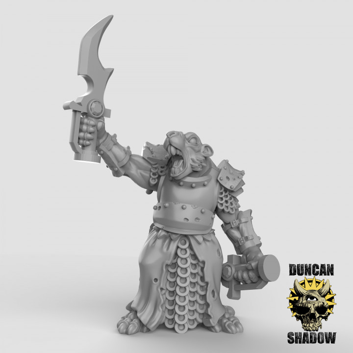 3D Printable Rat Folk Leaders (Weapon Options) by Duncan Shadow