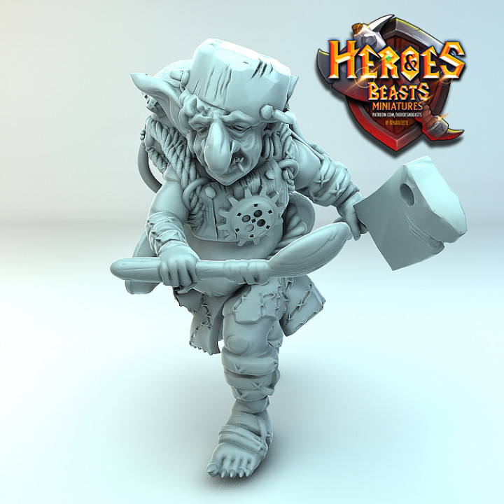 3D Printable Goblin Cook by Heroes and Beasts