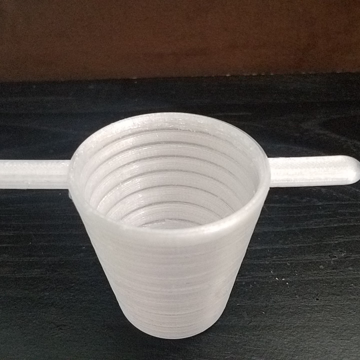 3D Printable Shot Measuring Cup (wide open) by cu de vaca