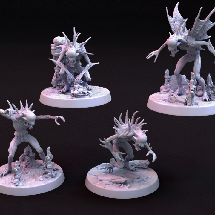 3D Printable Nothic Grunt Collection (4 variations) by Mini Monster Mayhem