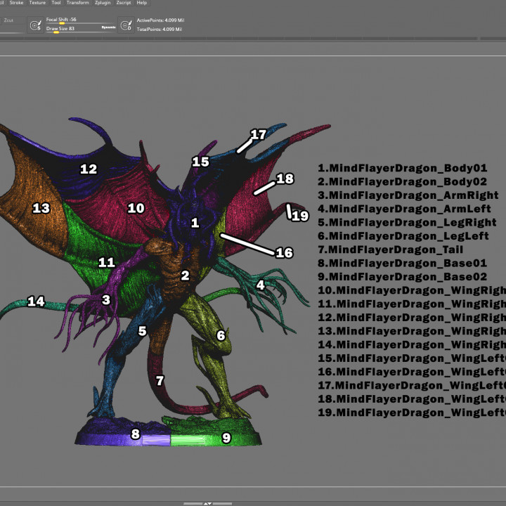 3D Printable Mind Flayer Dragon by Mini Monster Mayhem