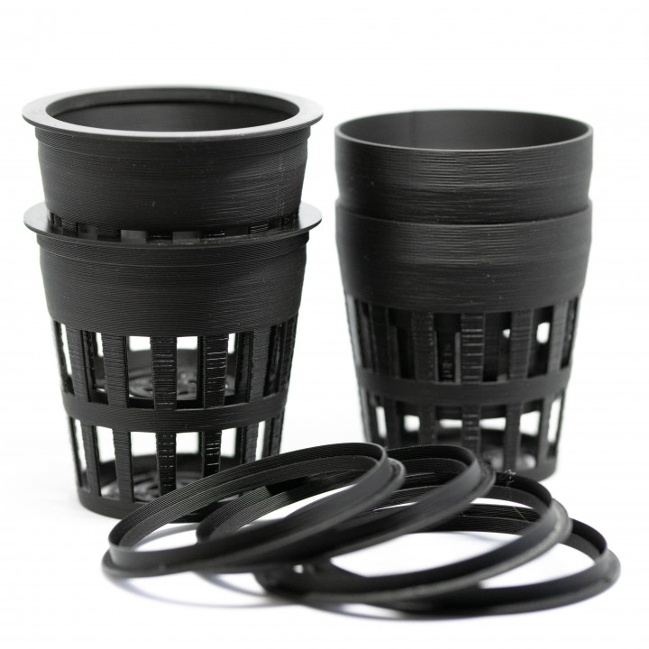 3D Printable Net Cup / Net Pot for Hydroponic Gardening by Felix