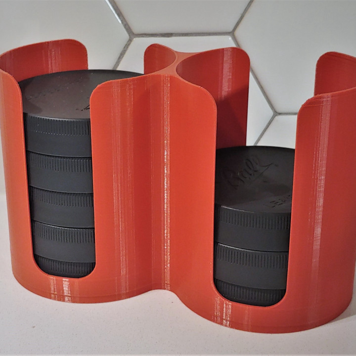 3D Printable Lid Holder / Stacker for Ball Leak-Proof Mason Jar Lids by ...