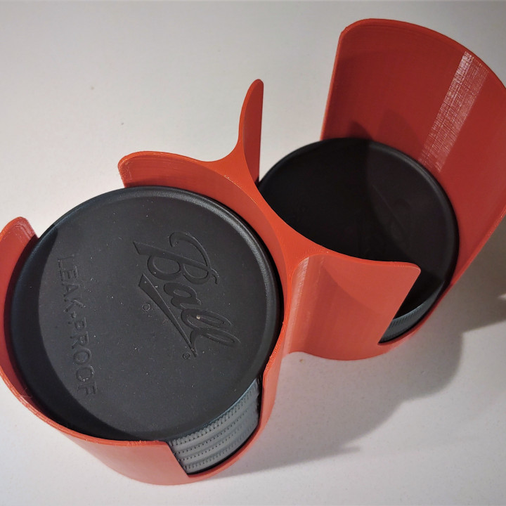 3D Printable Lid Holder / Stacker for Ball Leak-Proof Mason Jar Lids by ...