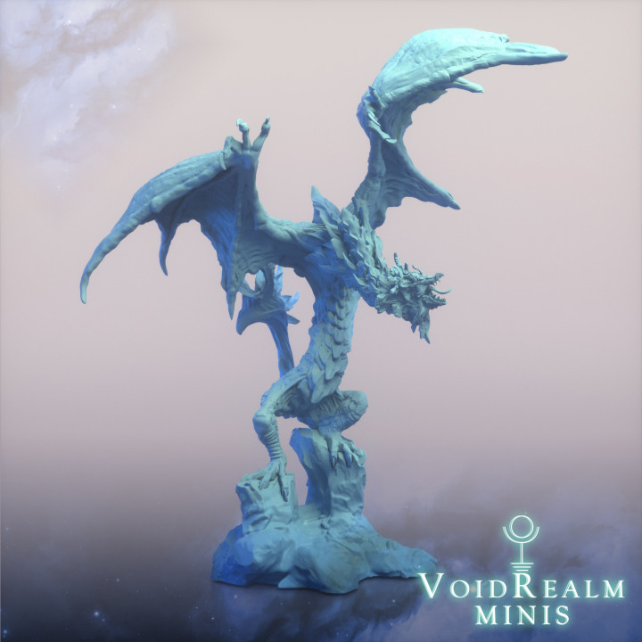 3D Printable Mithril Dragon by VoidRealm Minis