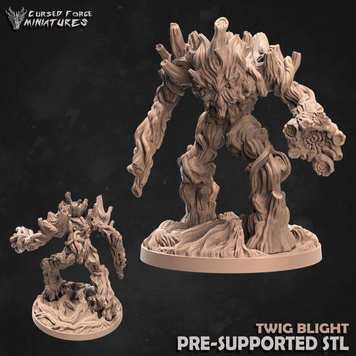 3D Printable Twig blight / Treant (supported) by Cursed Forge Miniatures