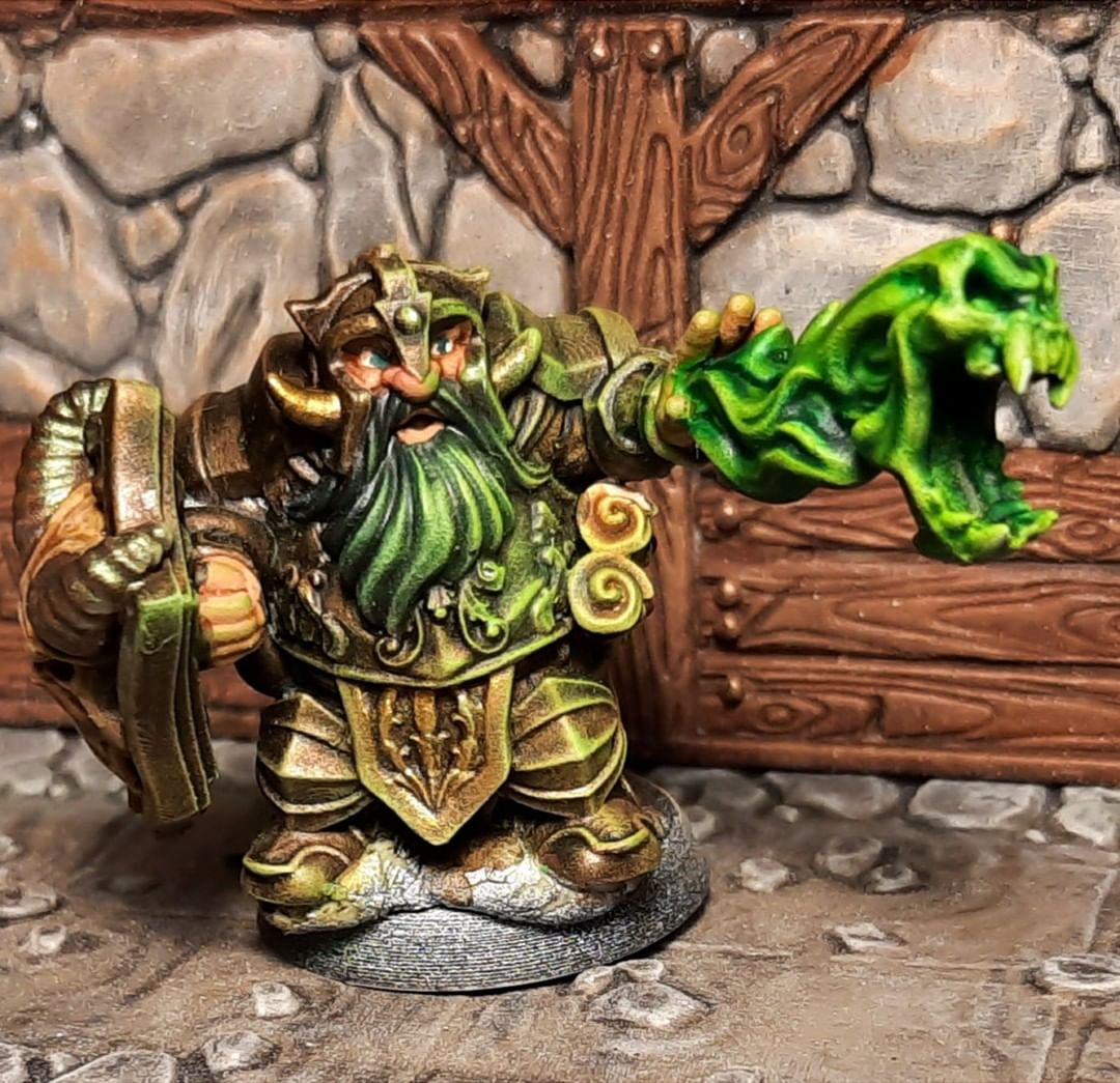 3D Printable Ordain The Insane [PRE-SUPPORTED] Dwarf Warlock by Miniatures of Madness