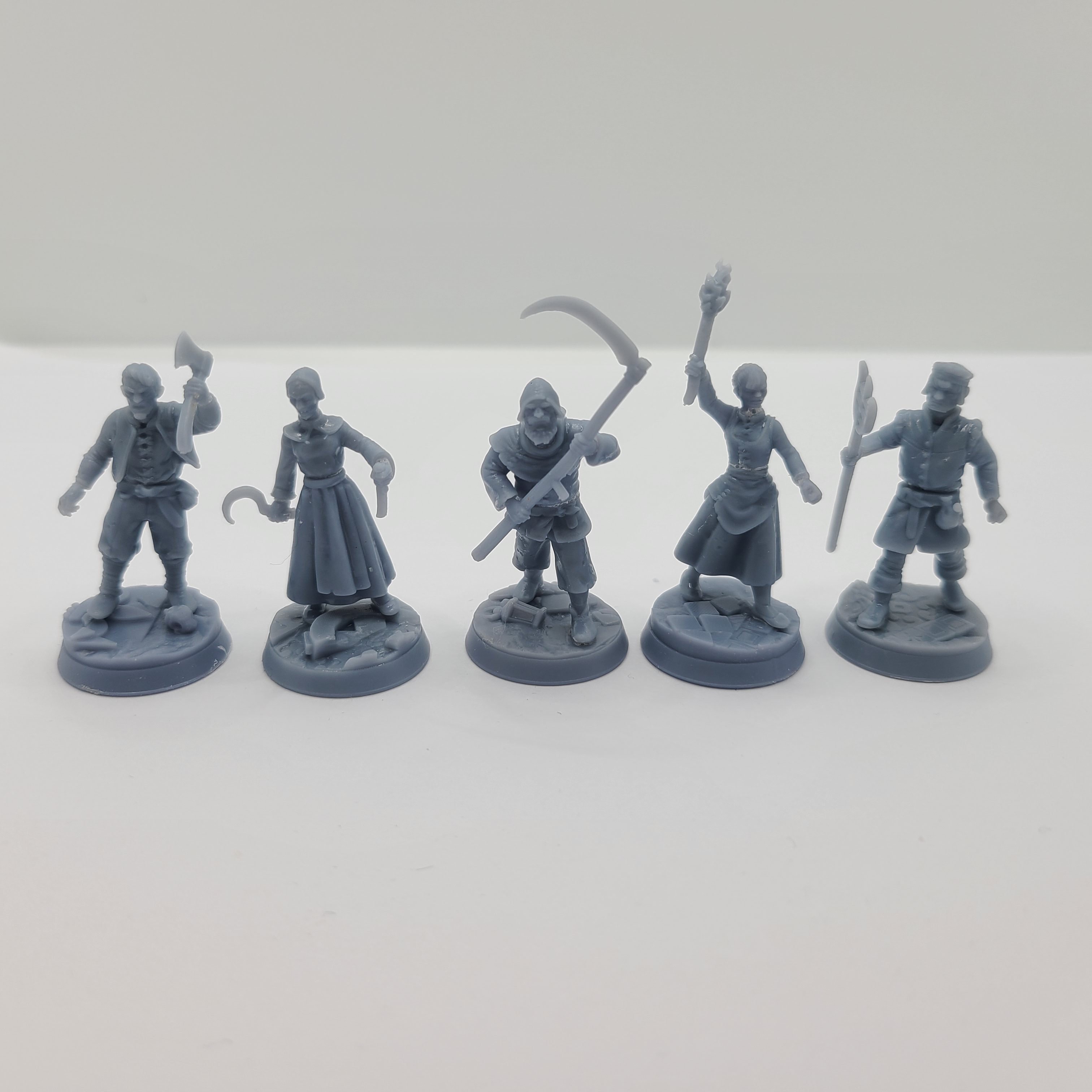 3D Printable Vampire Hunters Angry Mobb by Titan Forge Miniatures