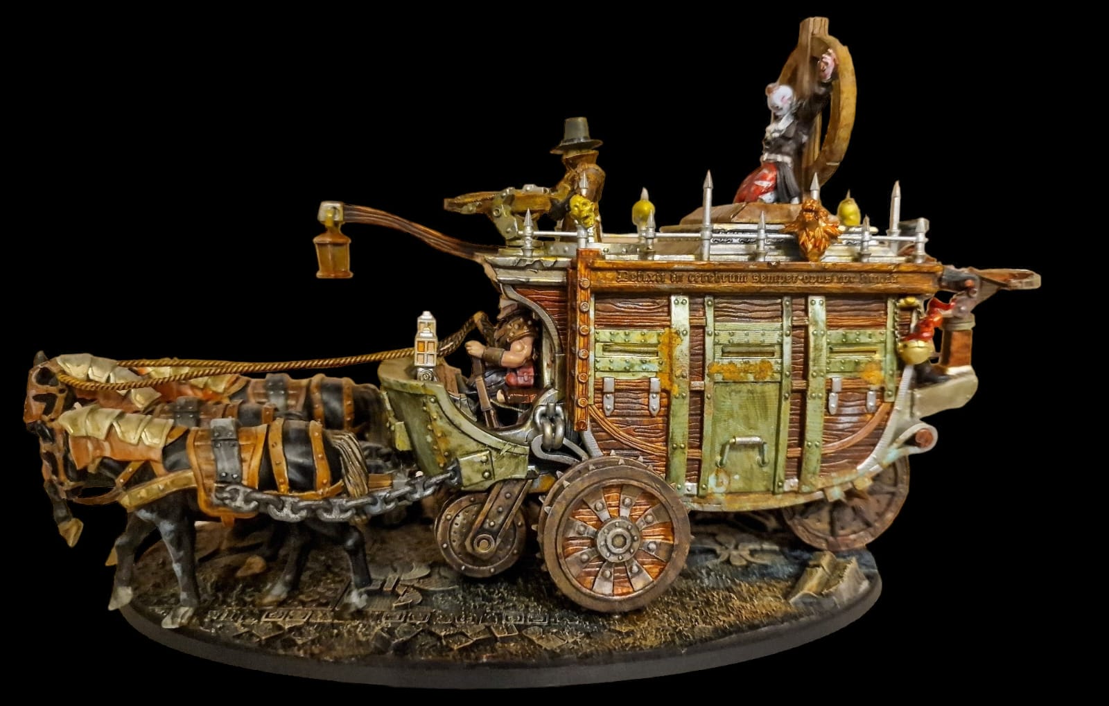 3D Printable Vampire Hunters Hunter Wagon by Titan Forge Miniatures