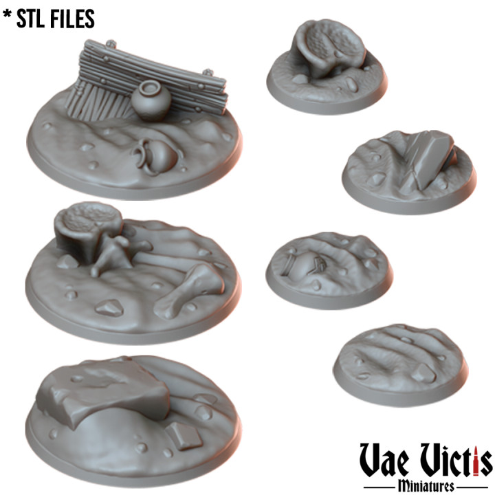 3D Printable Desert Bases by Vae Victis Miniatures