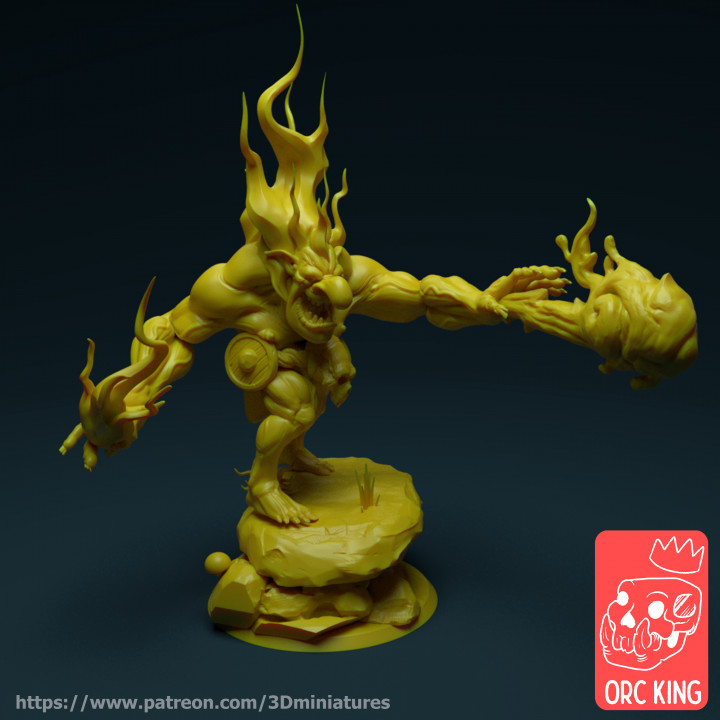 3D Printable Fire Trolls by Orc King Studio