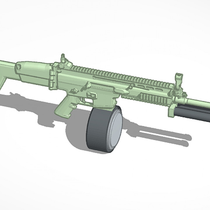 3D Printable FN SCAR-HAMR by Louis Ponce