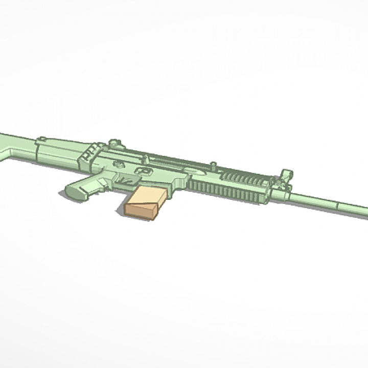 3D Printable FN SCAR-H by Louis Ponce