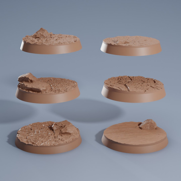 3D Printable Rough Ground Bases Kit by Productions Diratia