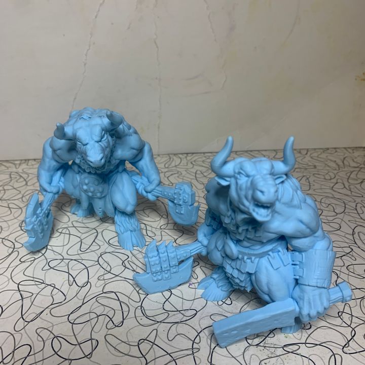 3D Print of Minotaur with hand weapons (pre supported) by ArcLight3d