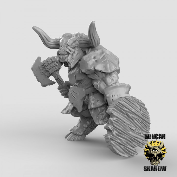 3D Printable Minotaur Doom Bull (Multi weapon options) by Duncan Shadow