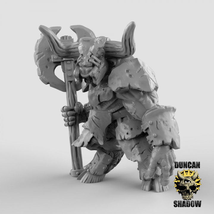 3D Printable Minotaur Doom Bull (Multi weapon options) by Duncan Shadow