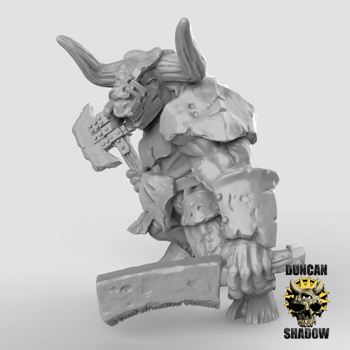 3D Printable Minotaur Doom Bull (Multi weapon options) by Duncan Shadow