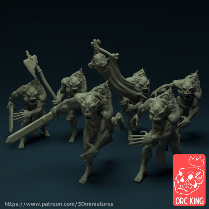 3D Printable Ghouls by Orc King Studio