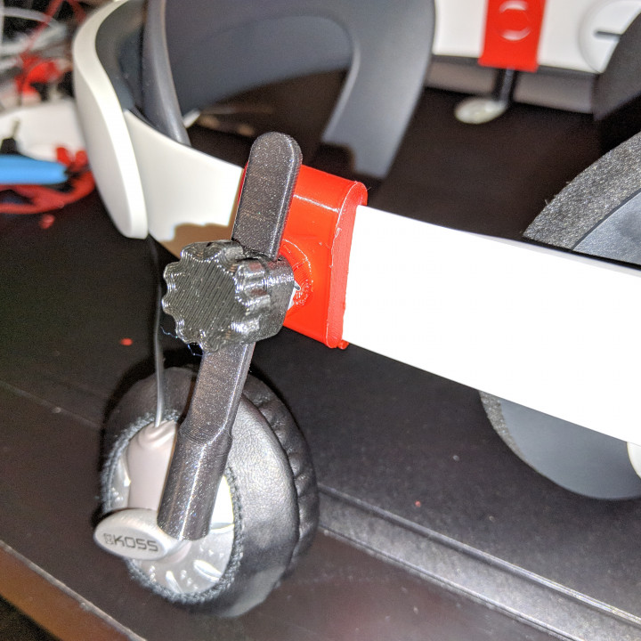 3D Printable Oculus quest 2 elite strap ball joint headphone adapter by ...