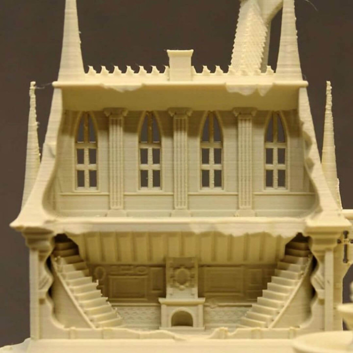 3D Printable Dracula's Castle - Castlevania by MiniWorld3D