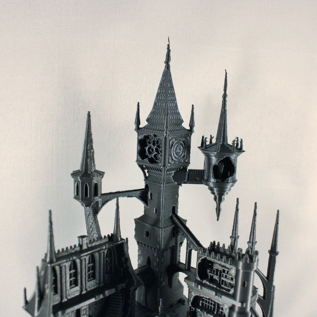 3D Printable Dracula's Castle - Castlevania by MiniWorld3D