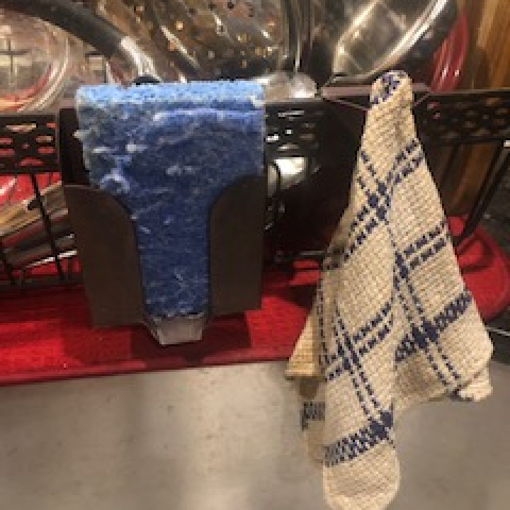 3D Printable Sponge and rag holder by Alan Werner